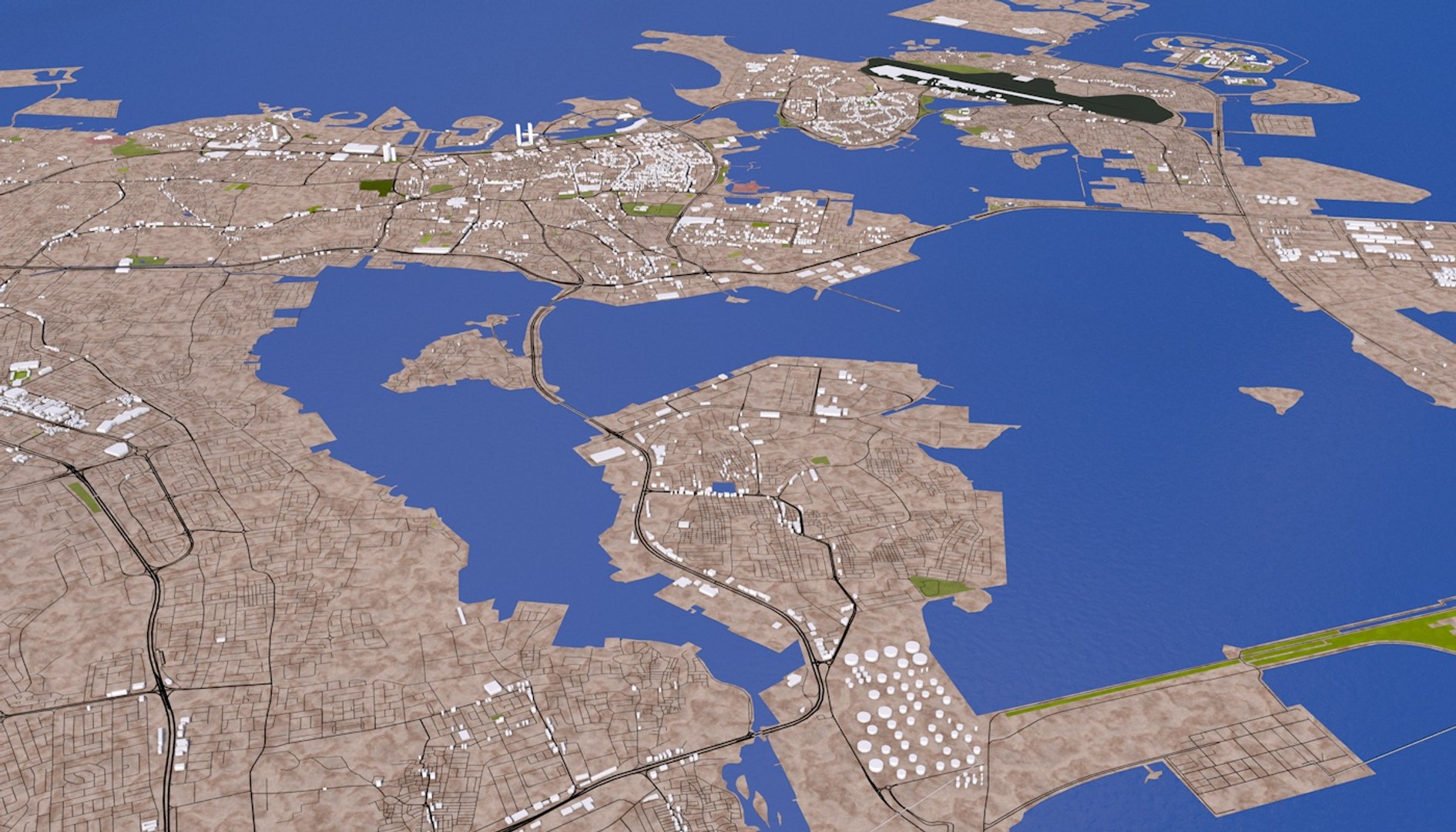 Manama bahrain buildings 3D model - TurboSquid 1430763