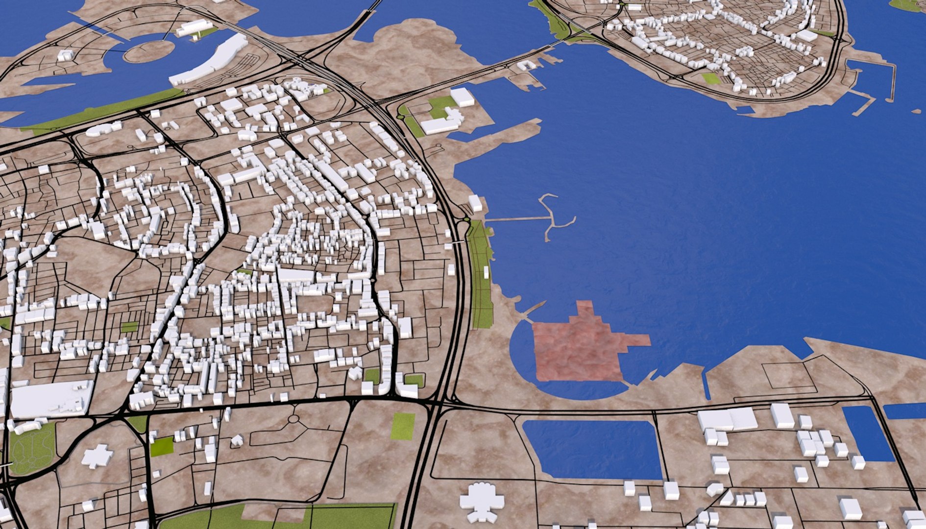 Manama bahrain buildings 3D model - TurboSquid 1430763