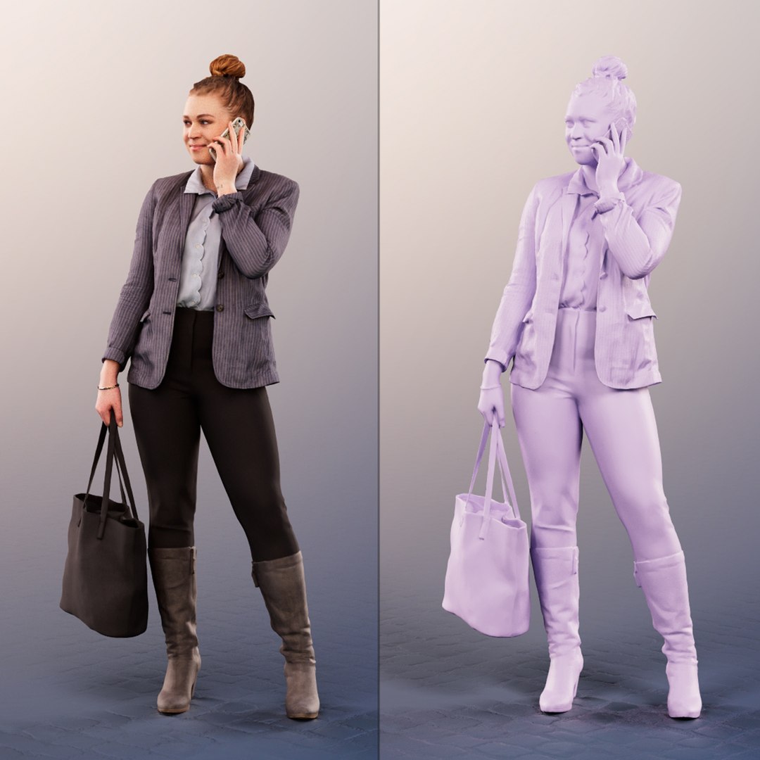 3D 11713 Cora - Woman Standing Phone Call Model - TurboSquid 1804970