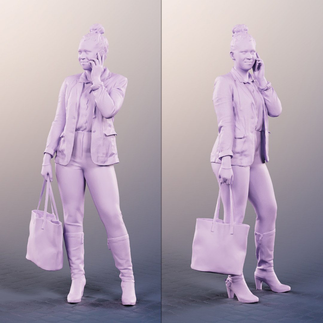 3D 11713 Cora - Woman Standing Phone Call Model - TurboSquid 1804970