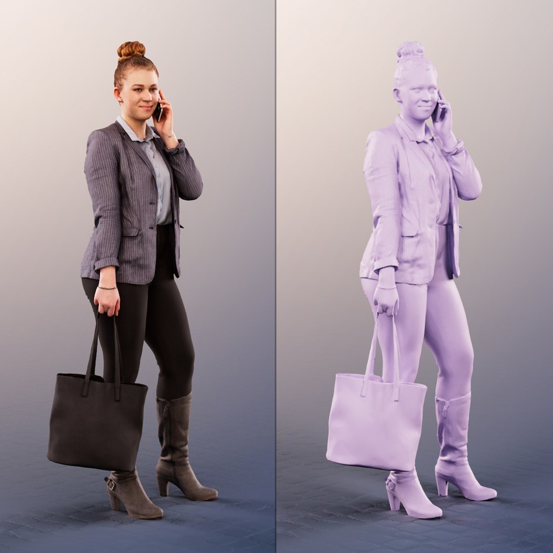 3D 11713 Cora - Woman Standing Phone Call Model - TurboSquid 1804970