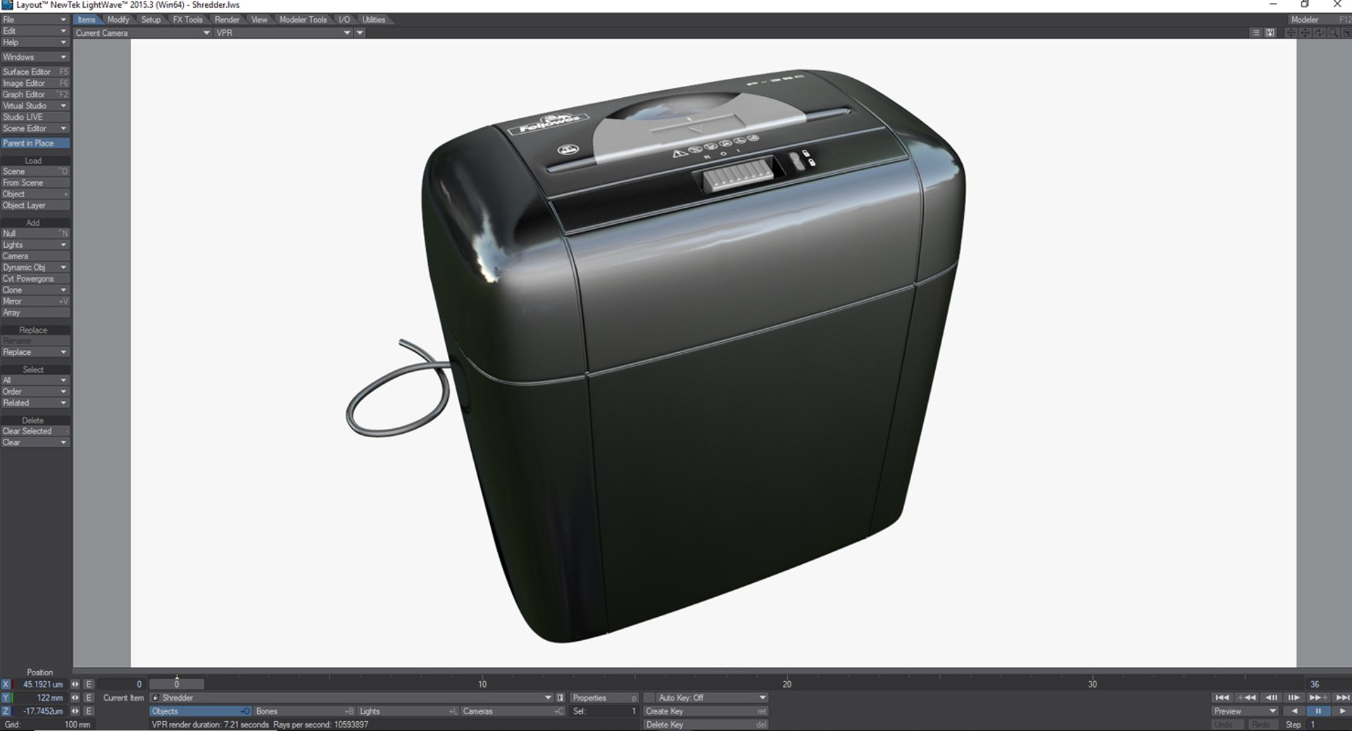 3d Model Cross Paper Shredder