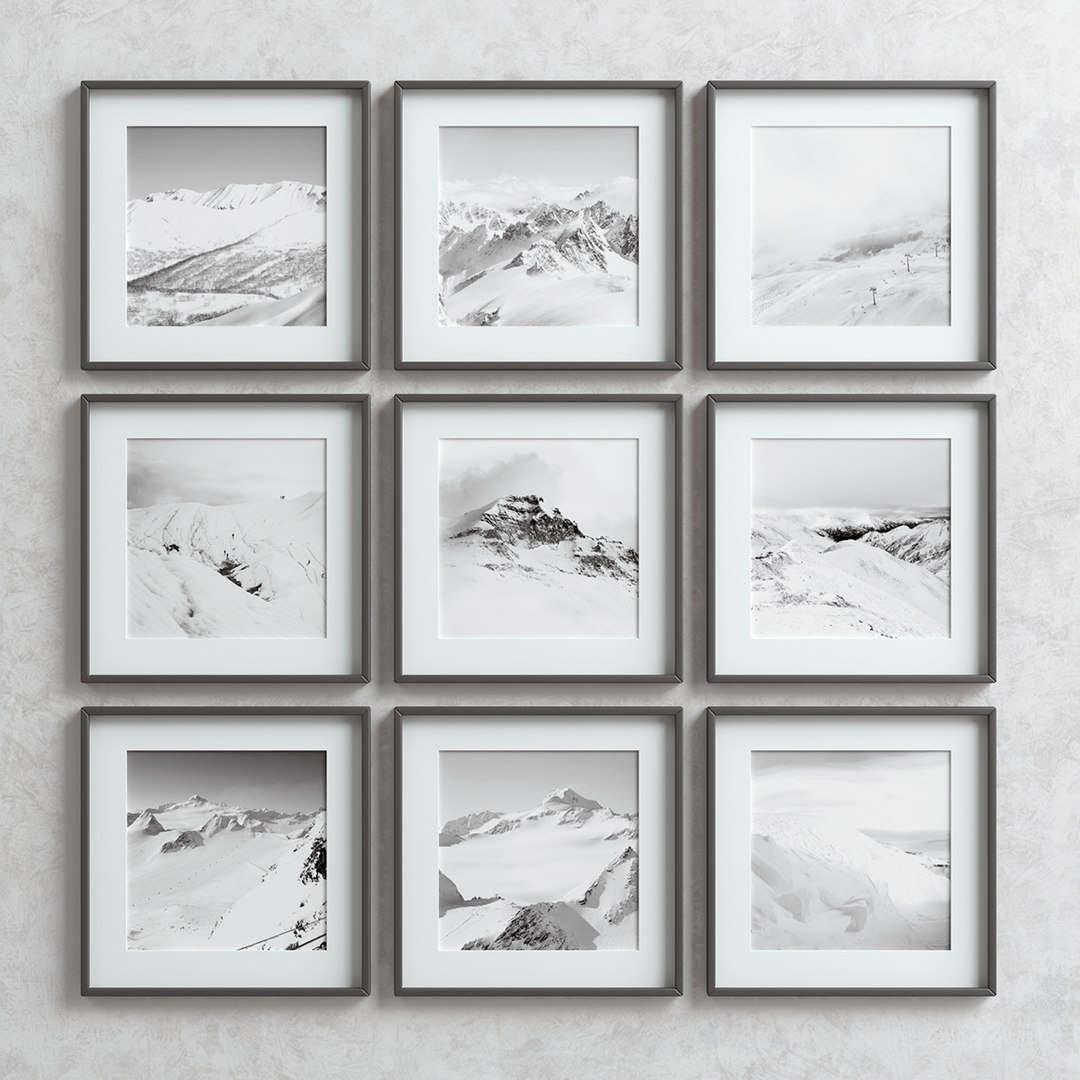 3D picture frames set -6 - TurboSquid 1255352