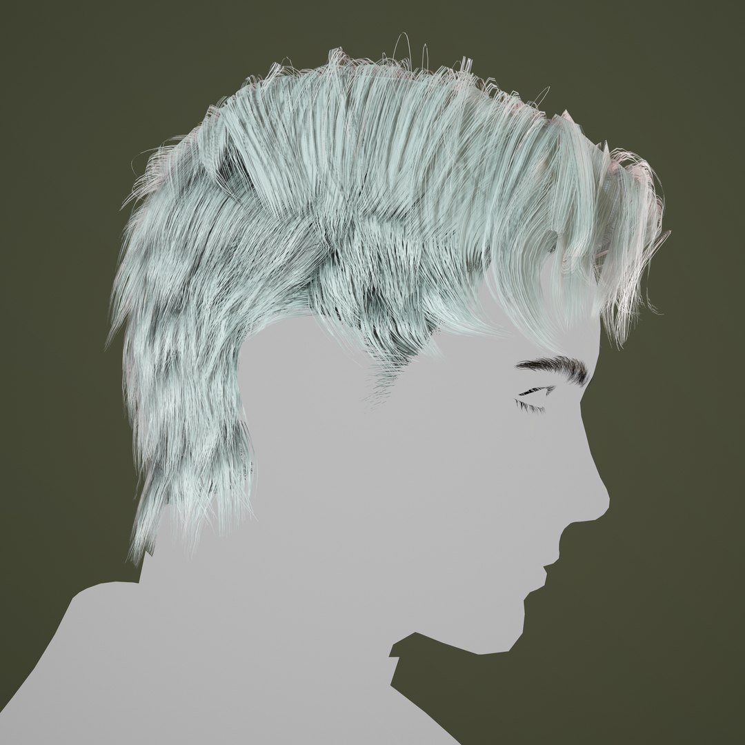 3D Model Hairstyle Hair Wavy Male - TurboSquid 1592931