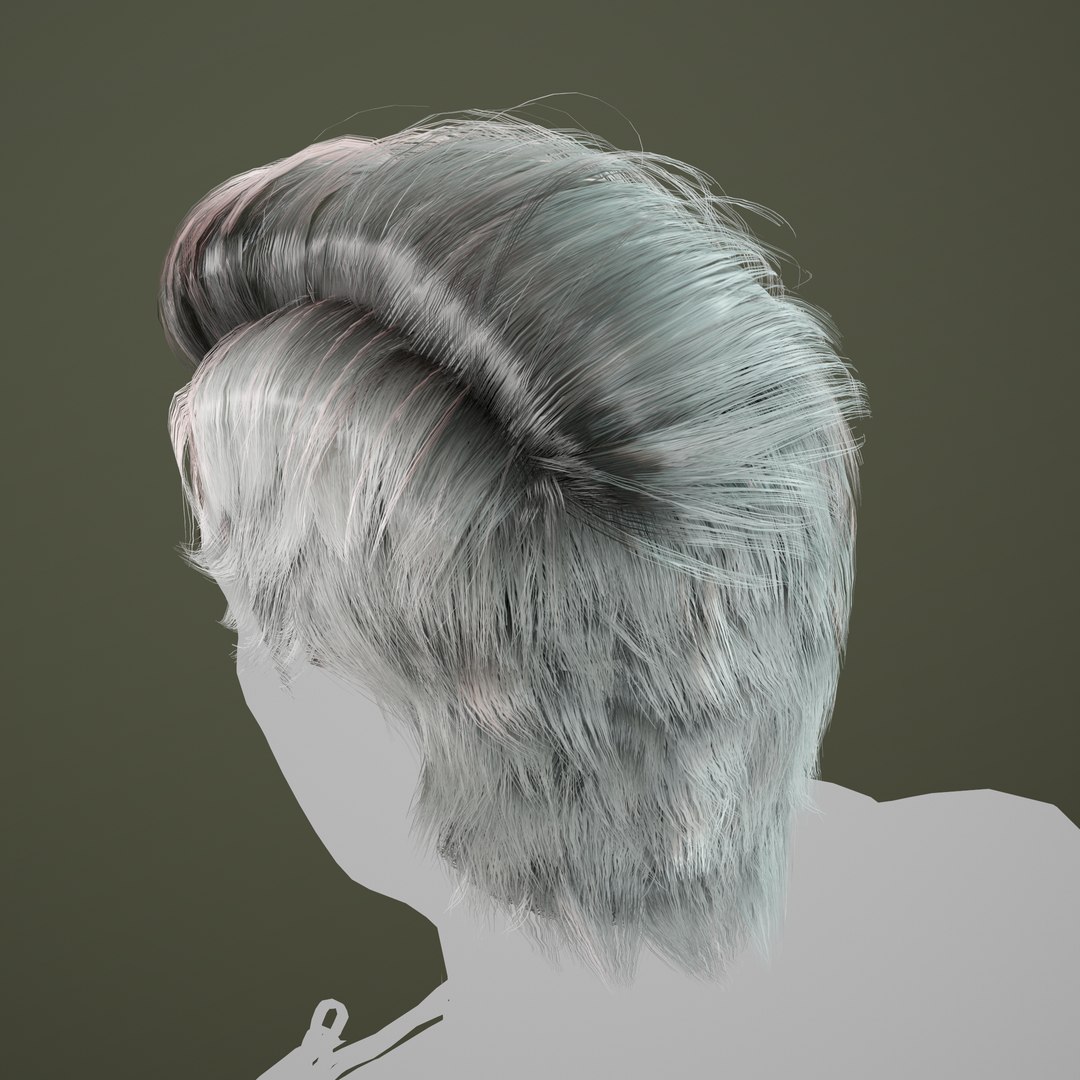 3D Model Hairstyle Hair Wavy Male - TurboSquid 1592931