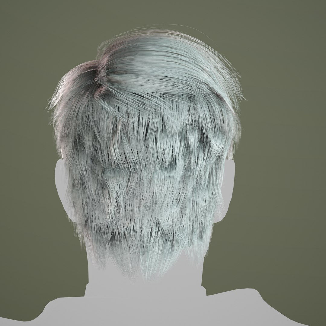 3D Model Hairstyle Hair Wavy Male - TurboSquid 1592931