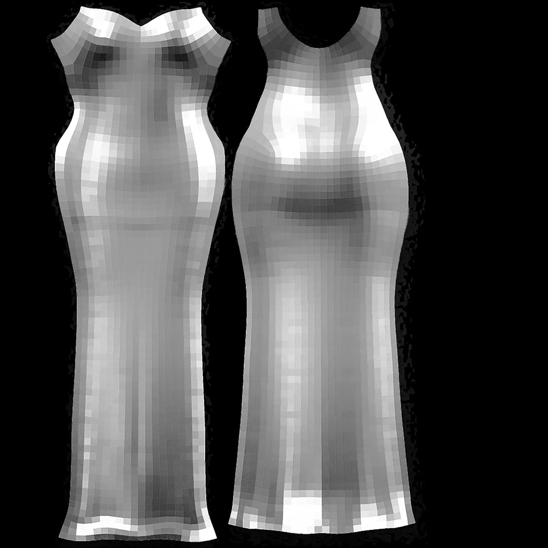 Metallic Sequin Long Dress 3D model - TurboSquid 1905460