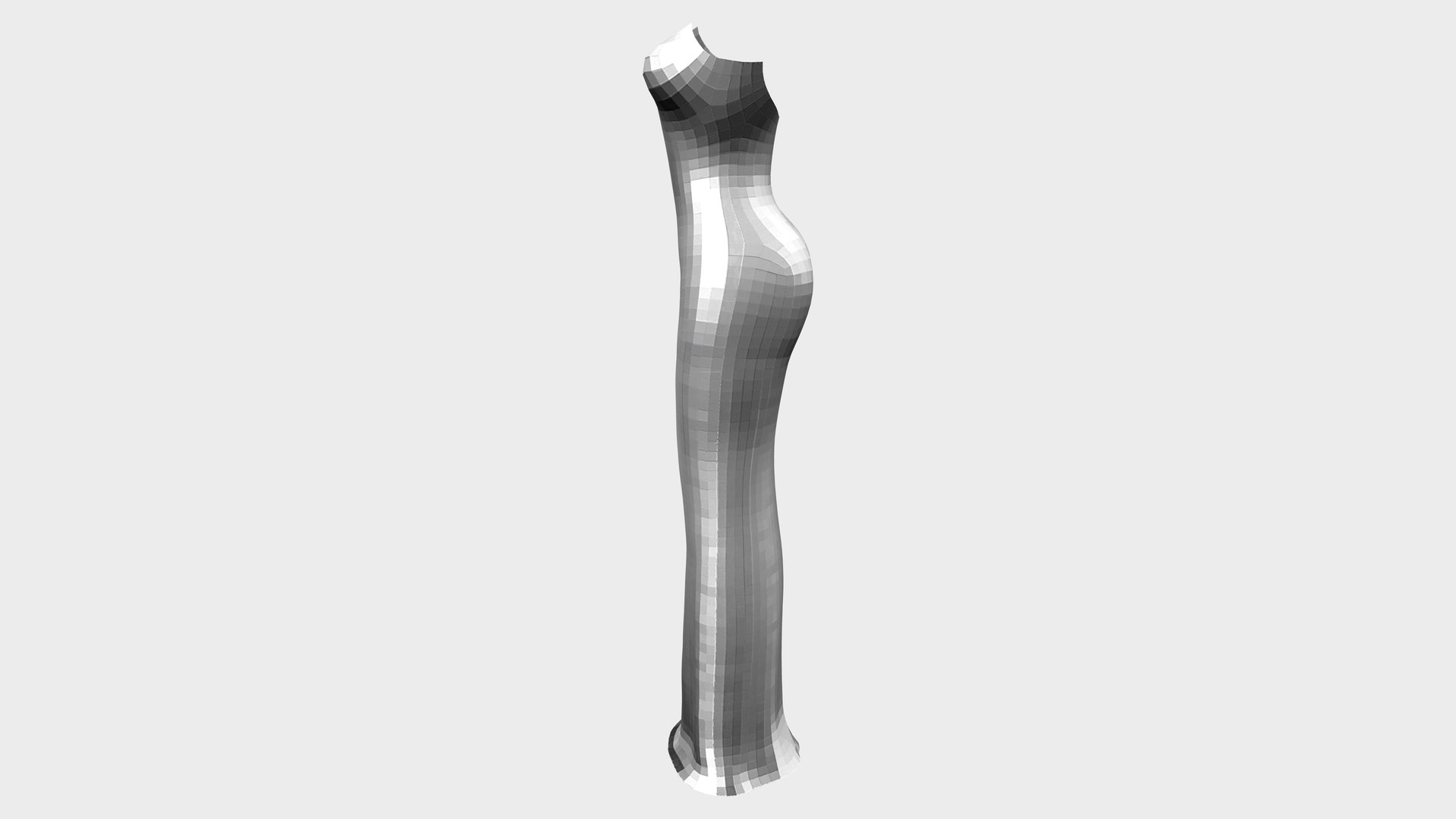 Metallic Sequin Long Dress 3D model - TurboSquid 1905460