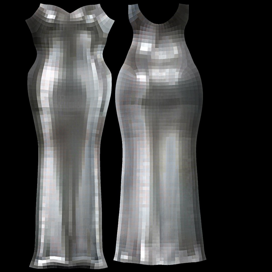 Metallic Sequin Long Dress 3D model - TurboSquid 1905460