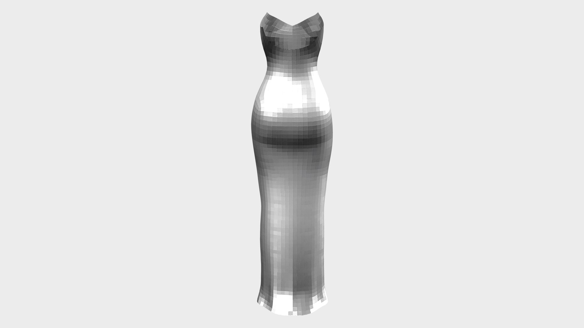 Metallic Sequin Long Dress 3D model - TurboSquid 1905460