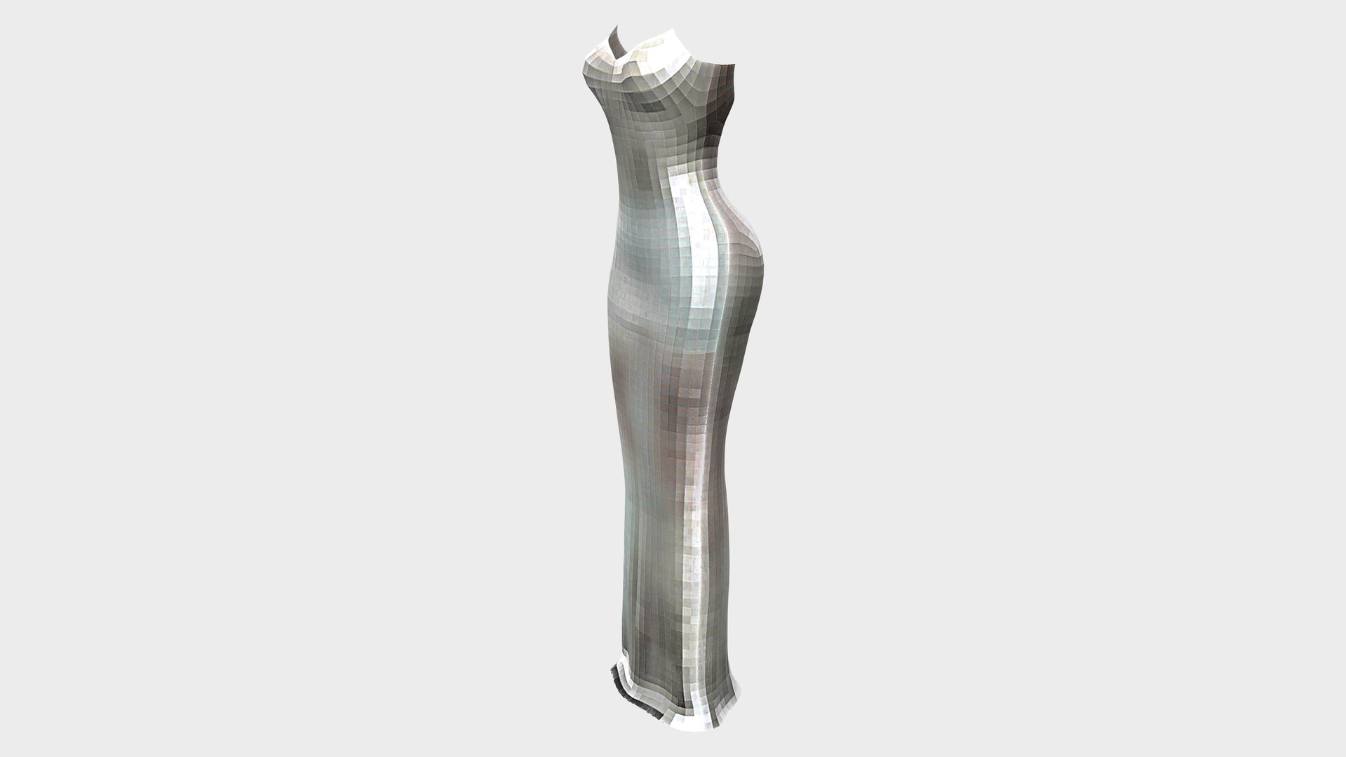 Metallic Sequin Long Dress 3D model - TurboSquid 1905460