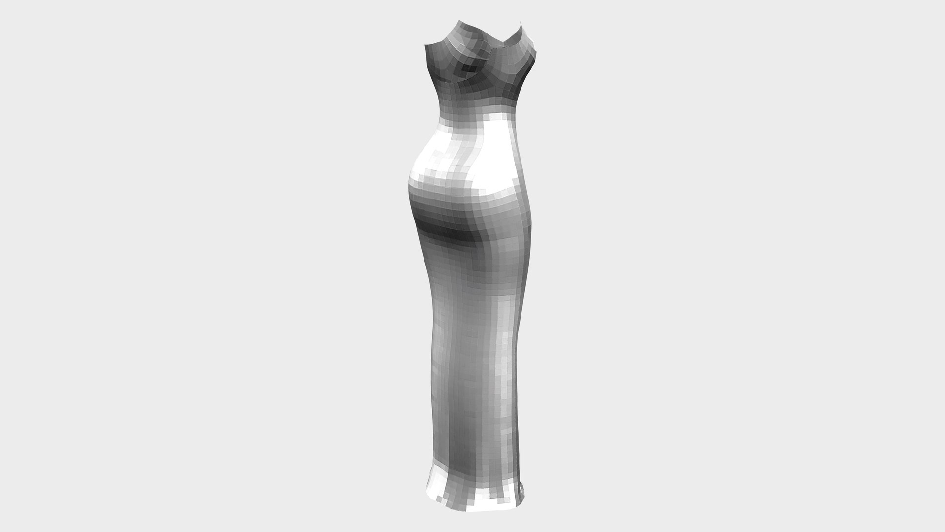 Metallic Sequin Long Dress 3D model - TurboSquid 1905460