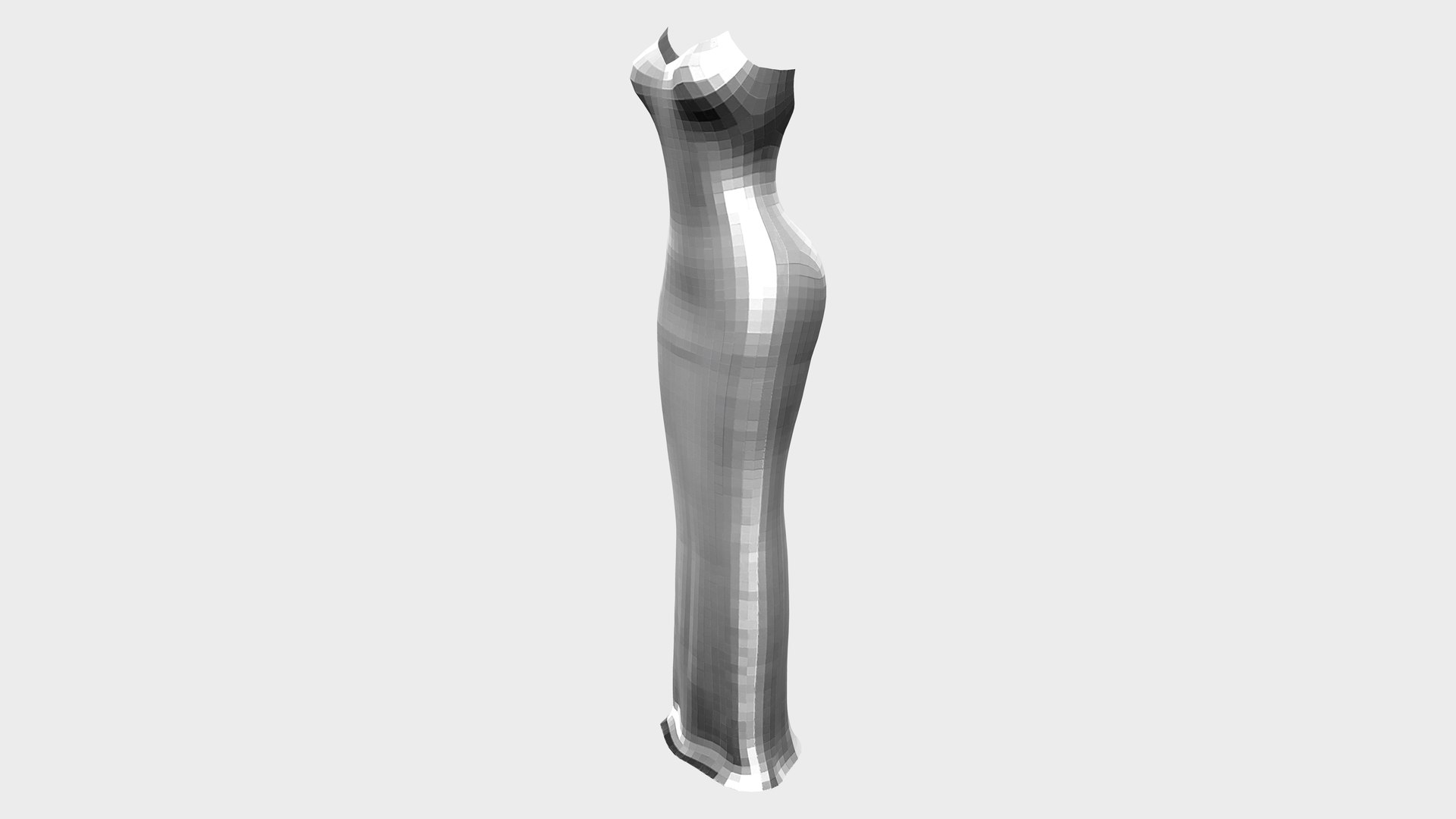 Metallic Sequin Long Dress 3D model - TurboSquid 1905460