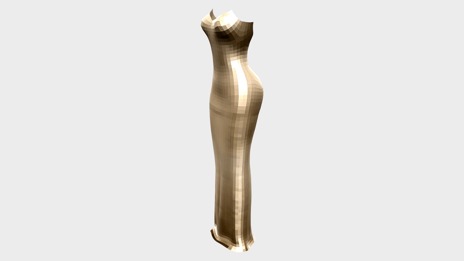 Metallic Sequin Long Dress 3D model - TurboSquid 1905460