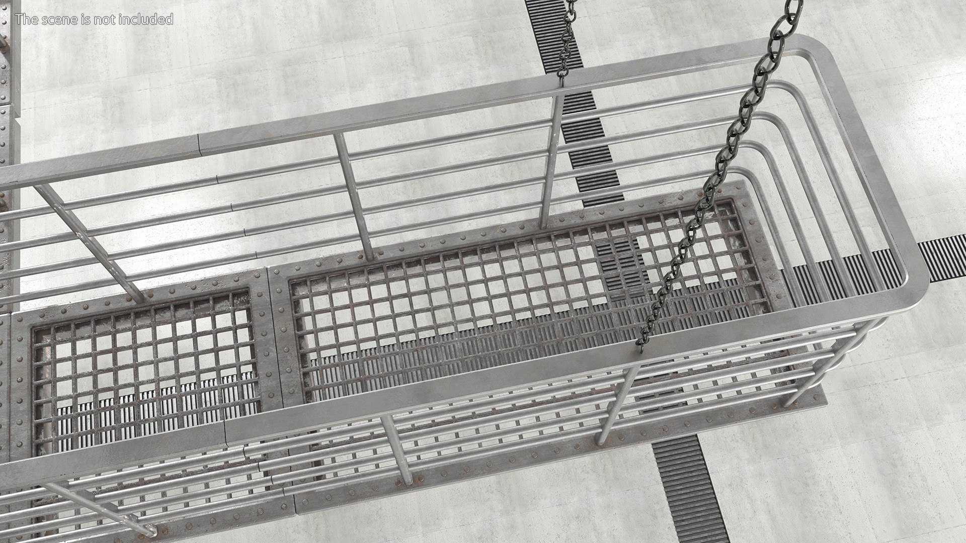 Industrial Catwalk Long Dead End 3D - TurboSquid 2169093