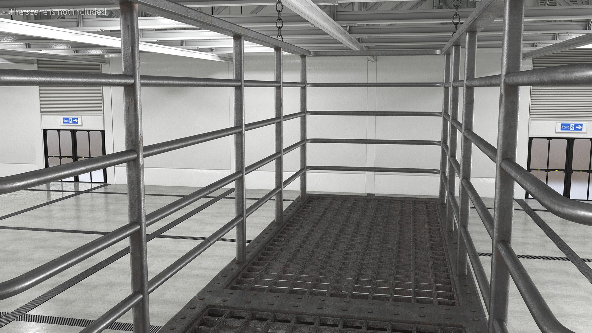 Industrial Catwalk Long Dead End 3D - TurboSquid 2169093