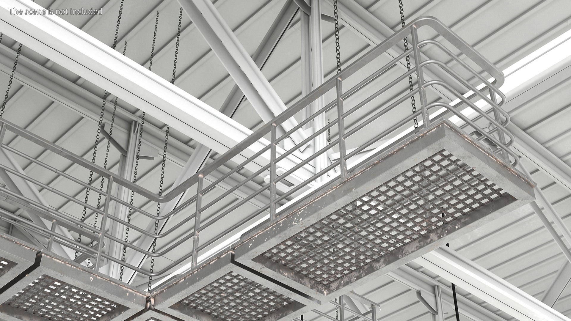 Industrial Catwalk Long Dead End 3D - TurboSquid 2169093