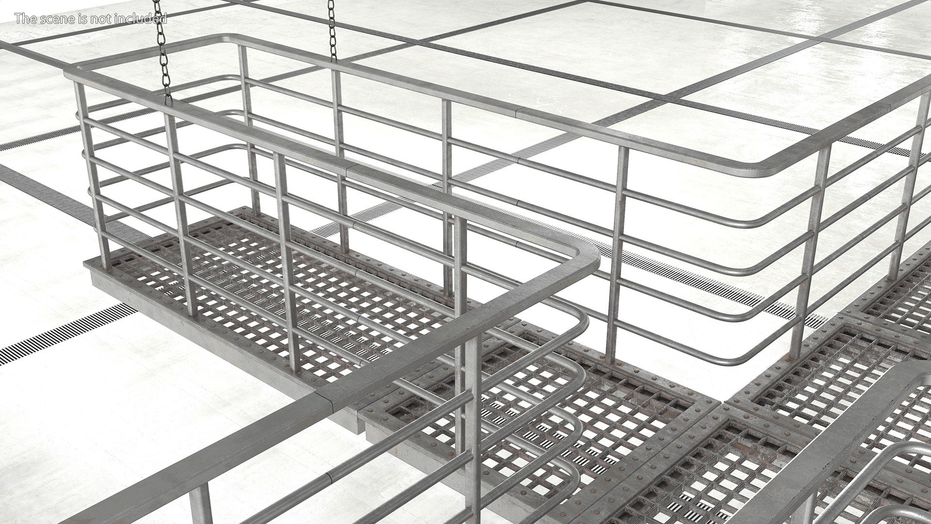 Industrial Catwalk Long Dead End 3D - TurboSquid 2169093