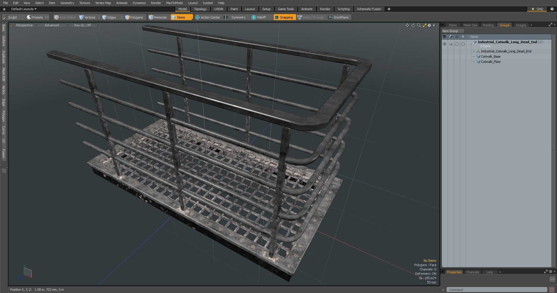 Industrial Catwalk Long Dead End 3D - TurboSquid 2169093