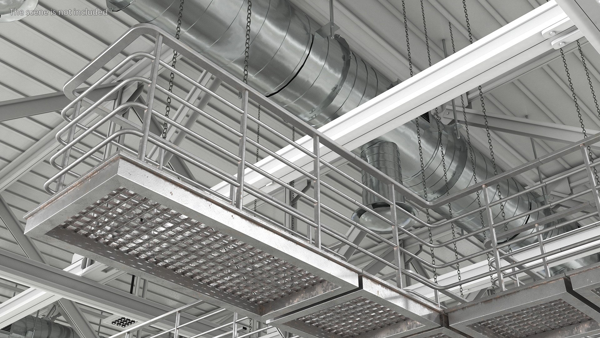 Industrial Catwalk Long Dead End 3D - TurboSquid 2169093