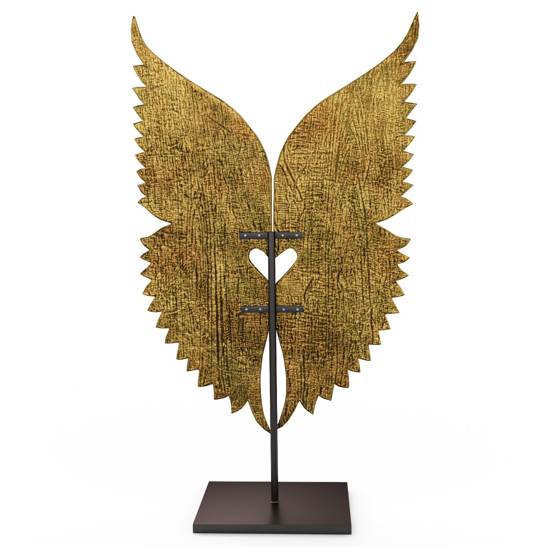 3D angel wings stand model - TurboSquid 1590447