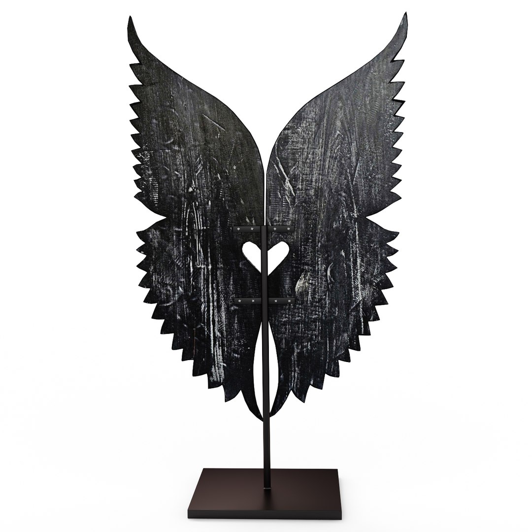 3D angel wings stand model - TurboSquid 1590447