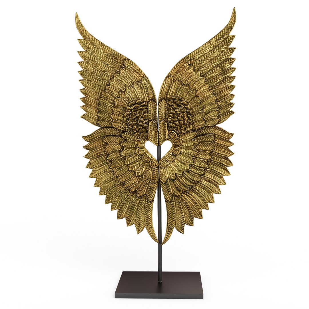 3D angel wings stand model - TurboSquid 1590447