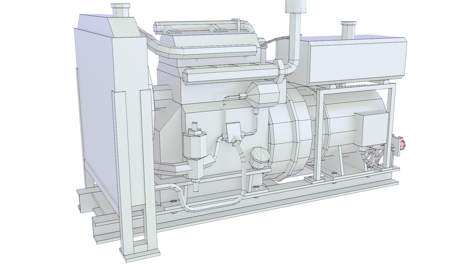 3D Industrial Diesel Generator Low Poly 3 - TurboSquid 1979891