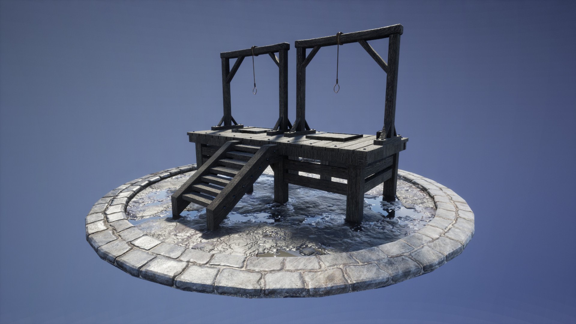 3D Animated PBR Medieval Gallows - TurboSquid 1855770