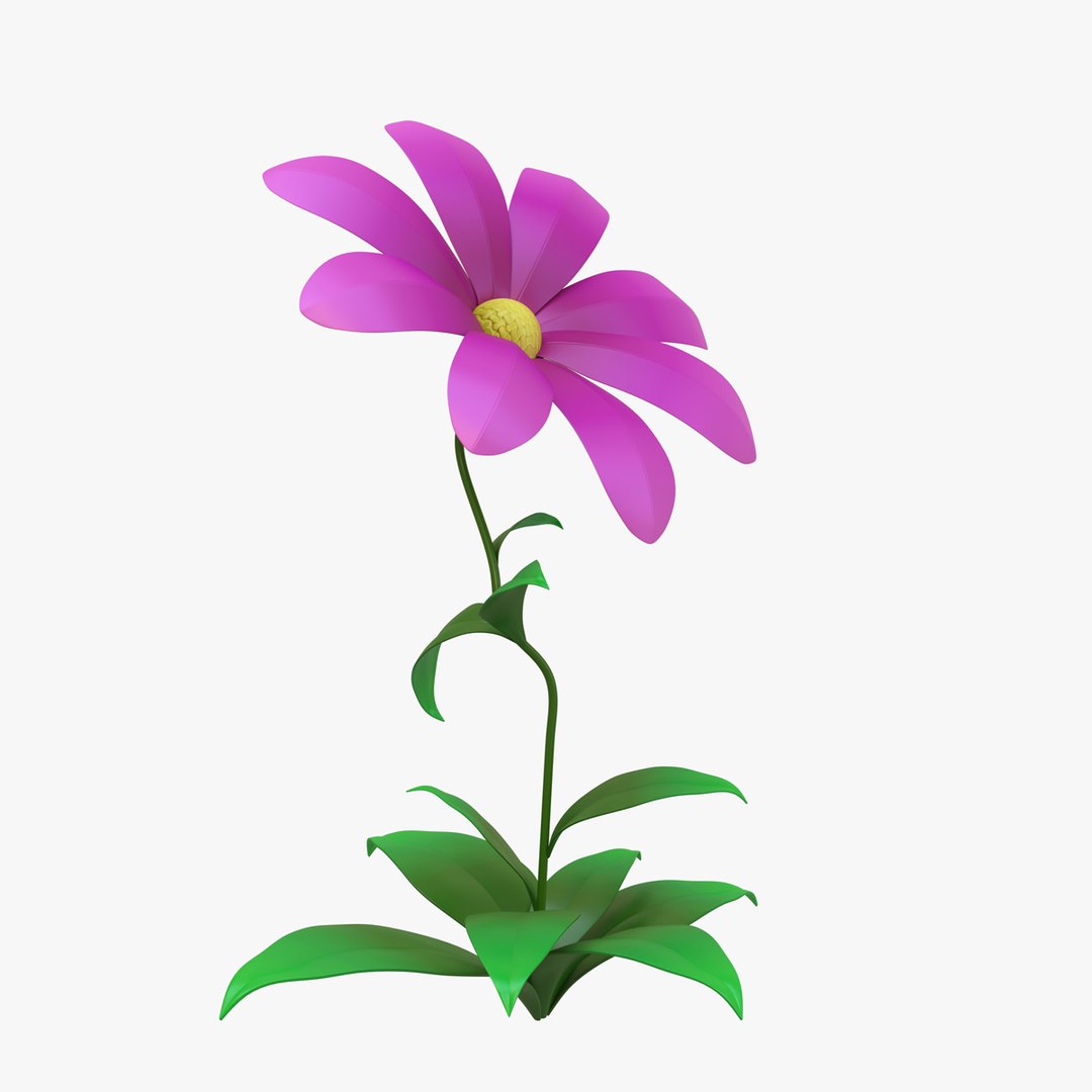 Cartoon Flower 3D Model - TurboSquid 1374087