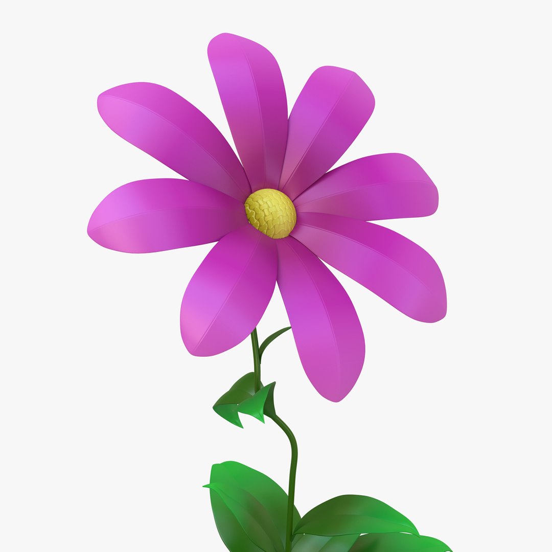 Cartoon Flower 3D Model - TurboSquid 1374087
