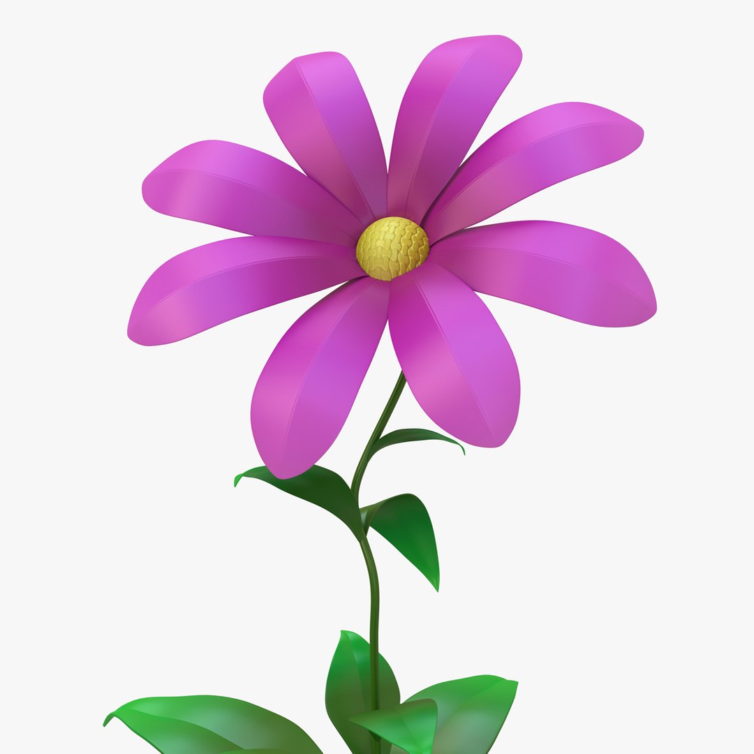 Cartoon Flower 3D Model - TurboSquid 1374087