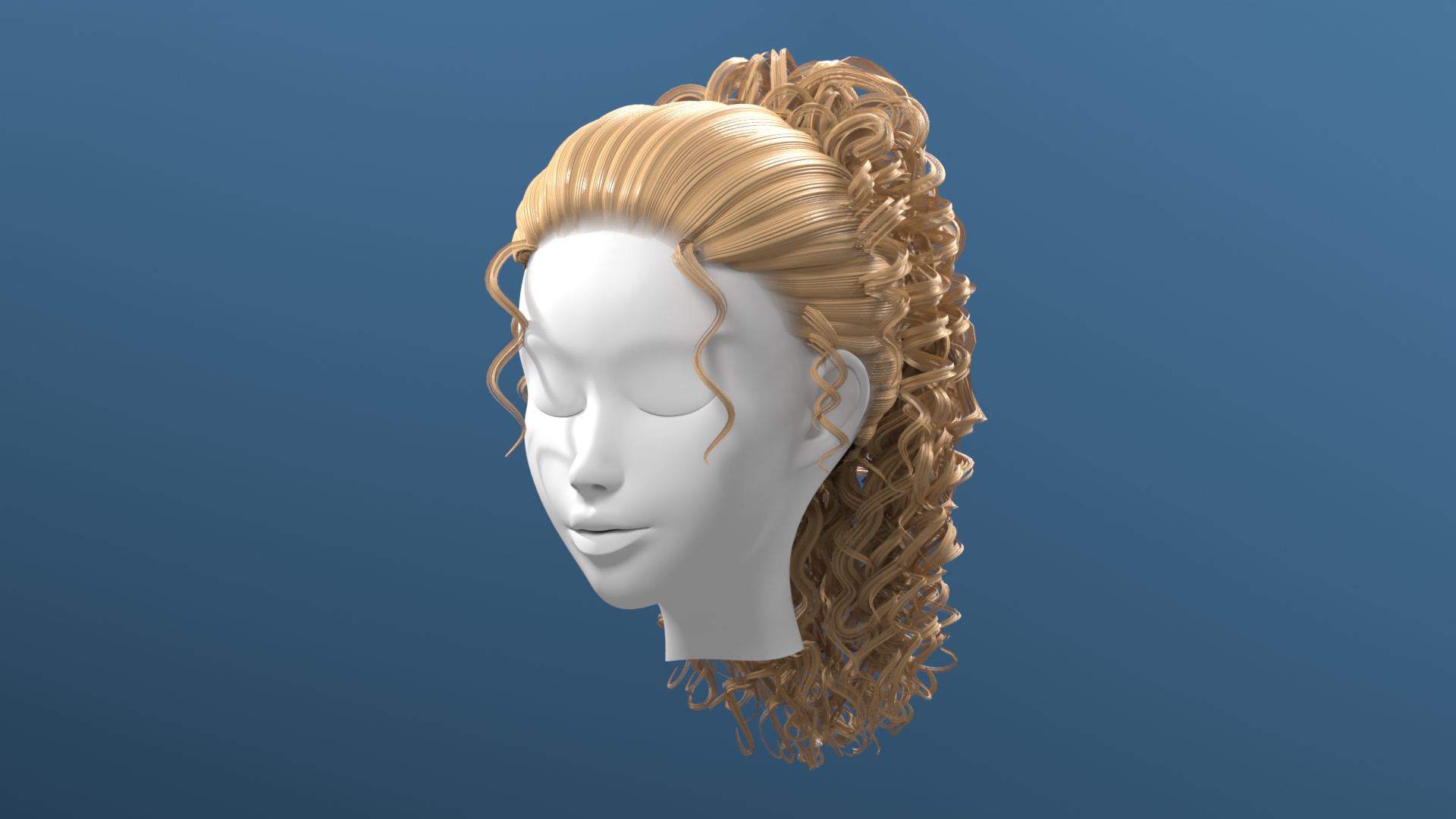 3D model hair curly woman - TurboSquid 1672267