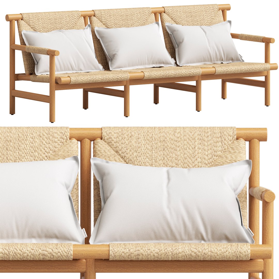3D Coco Republic Sardinia Outdoor Sofa model - TurboSquid 2165542