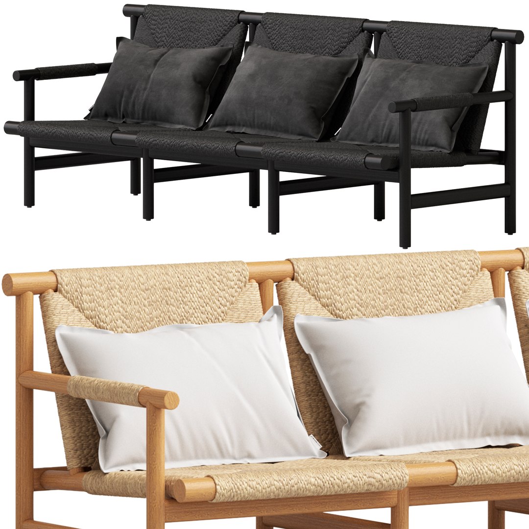 3D Coco Republic Sardinia Outdoor Sofa model - TurboSquid 2165542