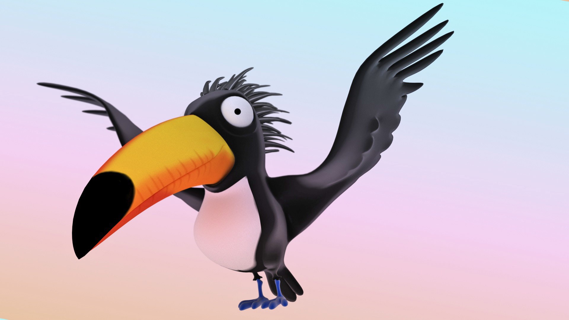 3D TUCAN CARTOON RIG - TurboSquid 2300059