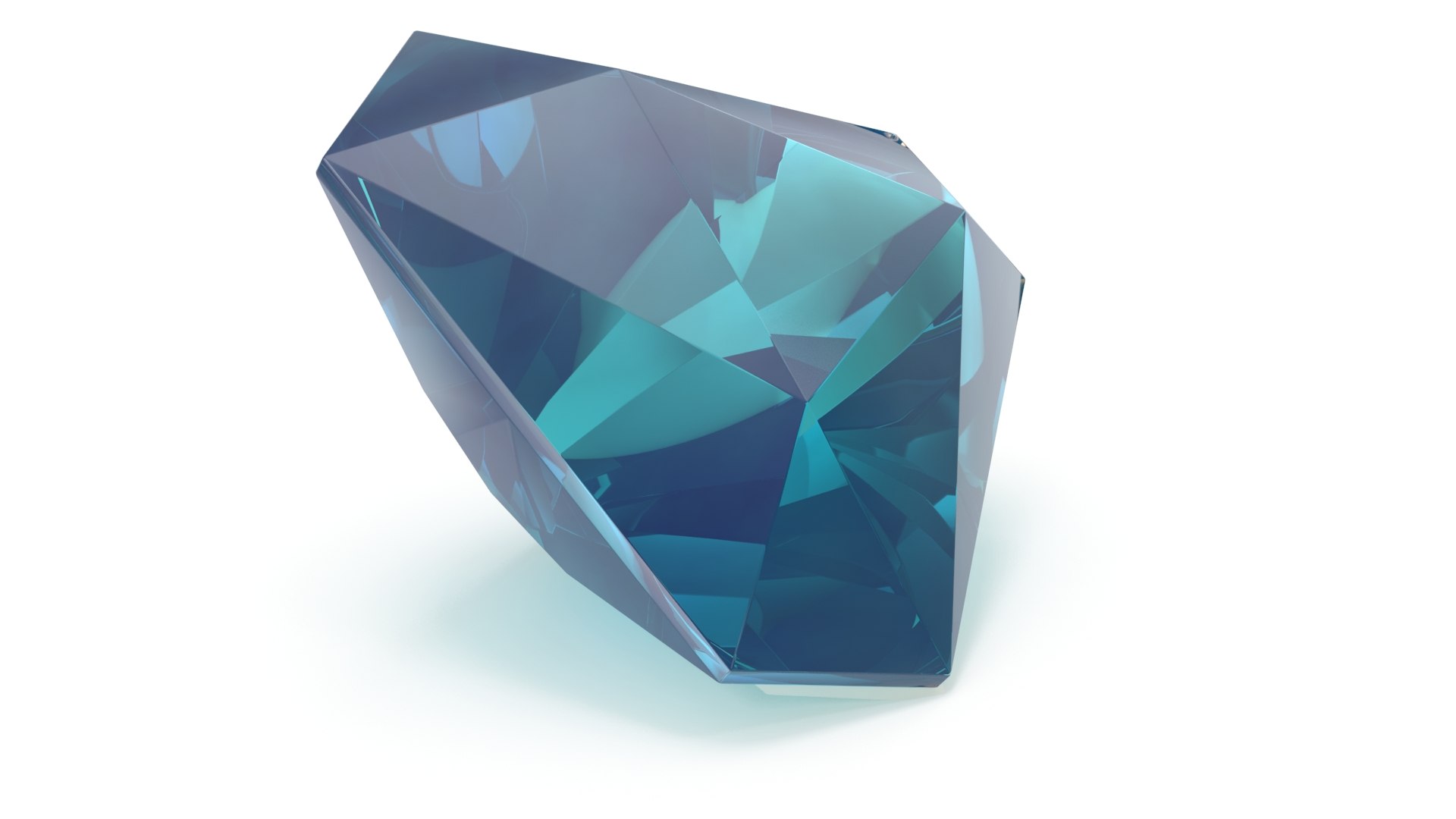 Shield Step Cut Aquamarine 3D model - TurboSquid 1857907