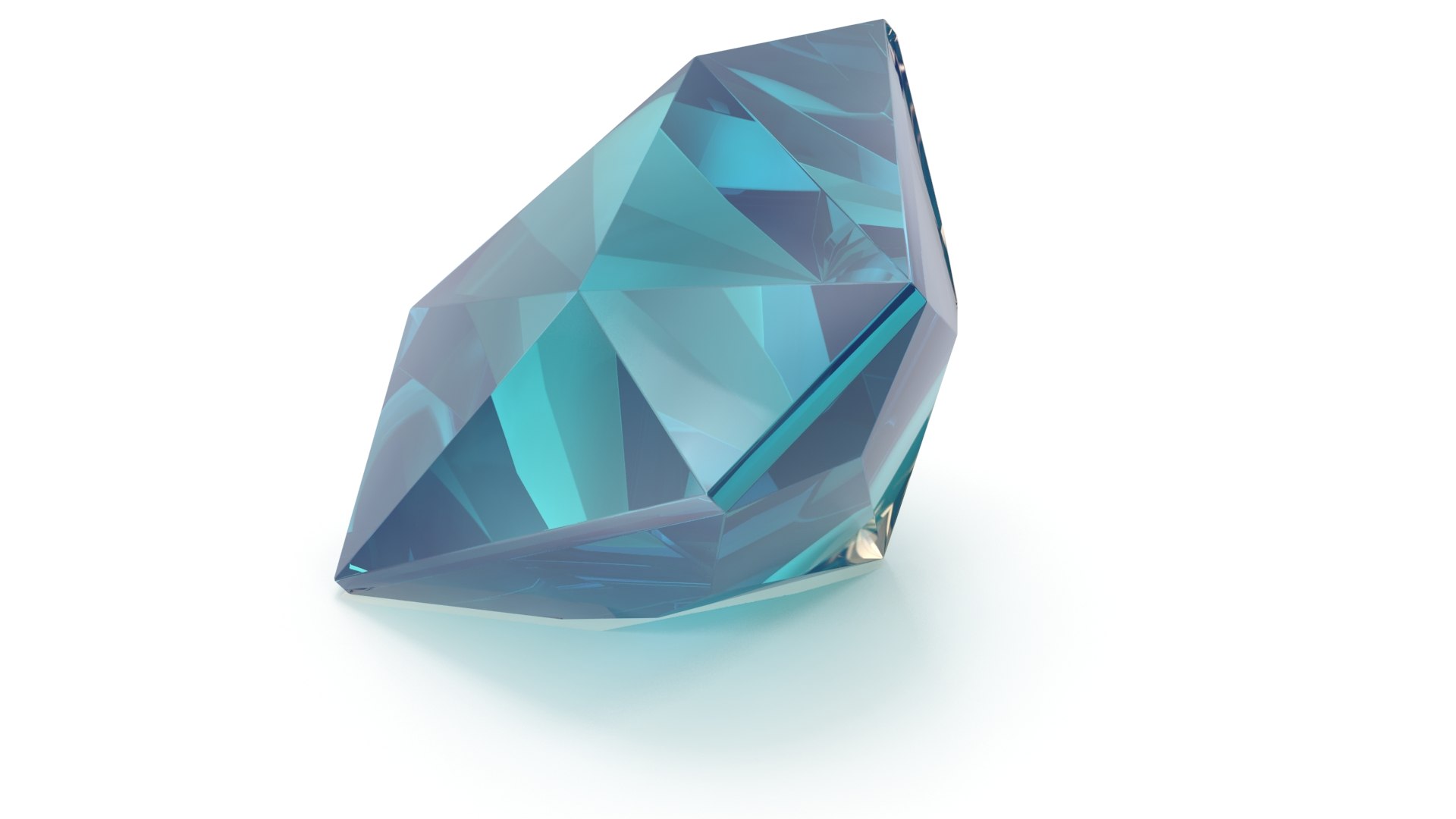 Shield Step Cut Aquamarine 3D Model - TurboSquid 1857907