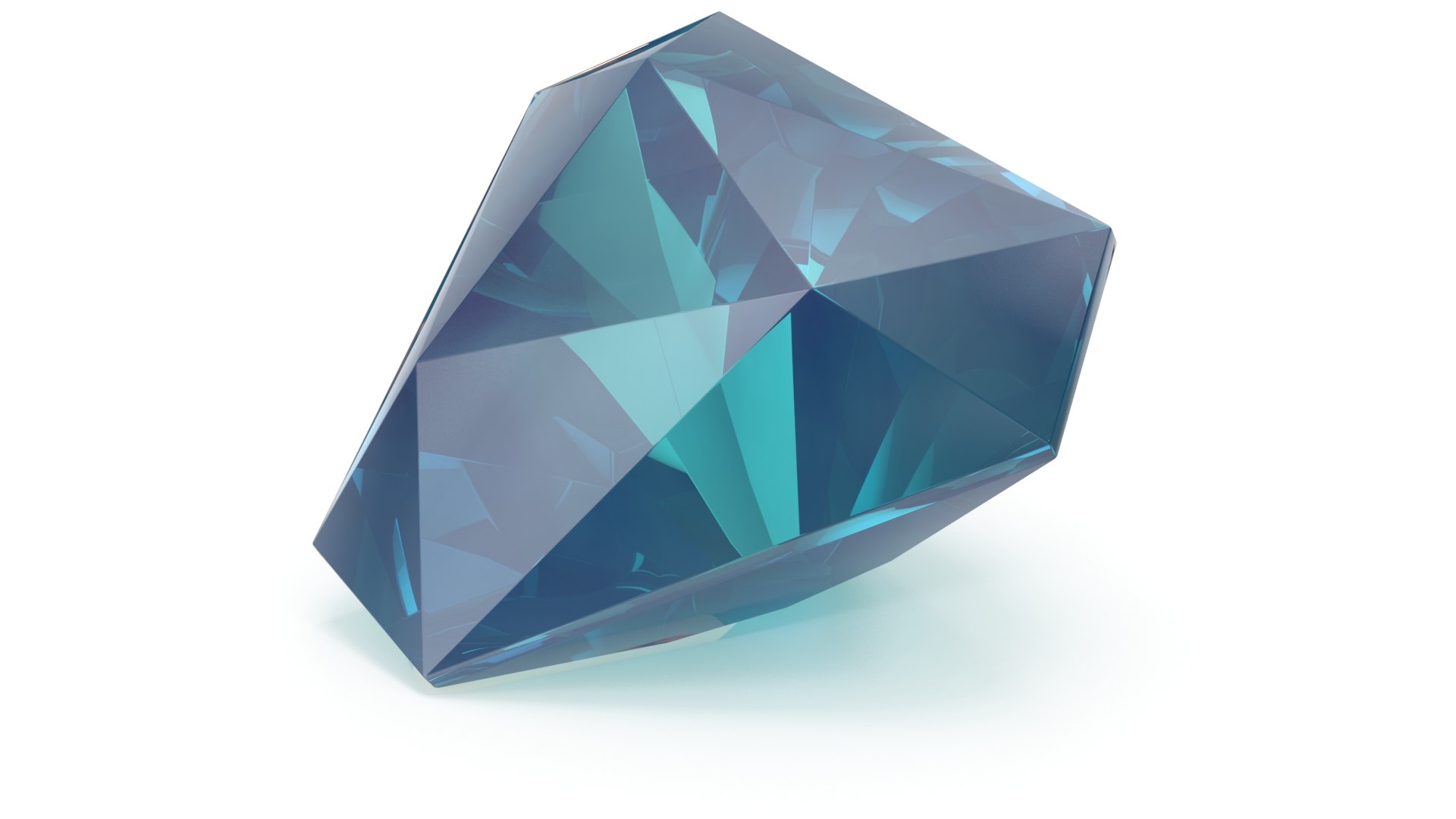 Shield Step Cut Aquamarine 3D Model - TurboSquid 1857907