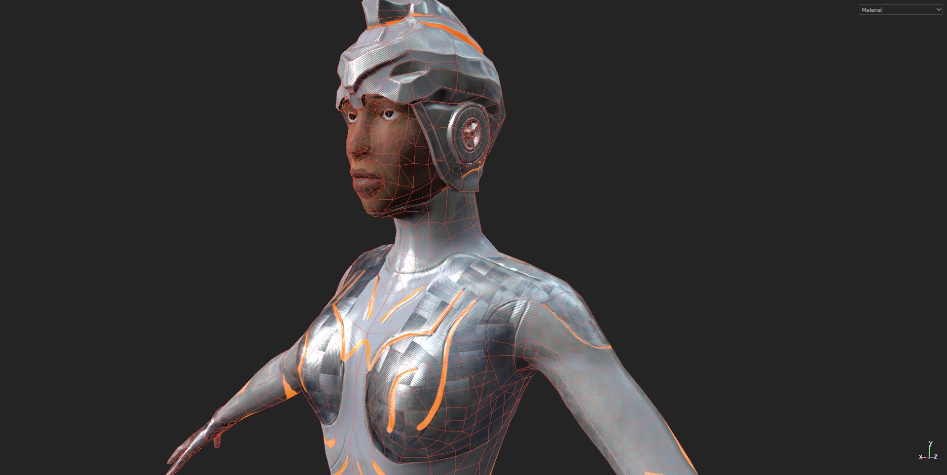3D Character Robot Female Model - TurboSquid 1704001