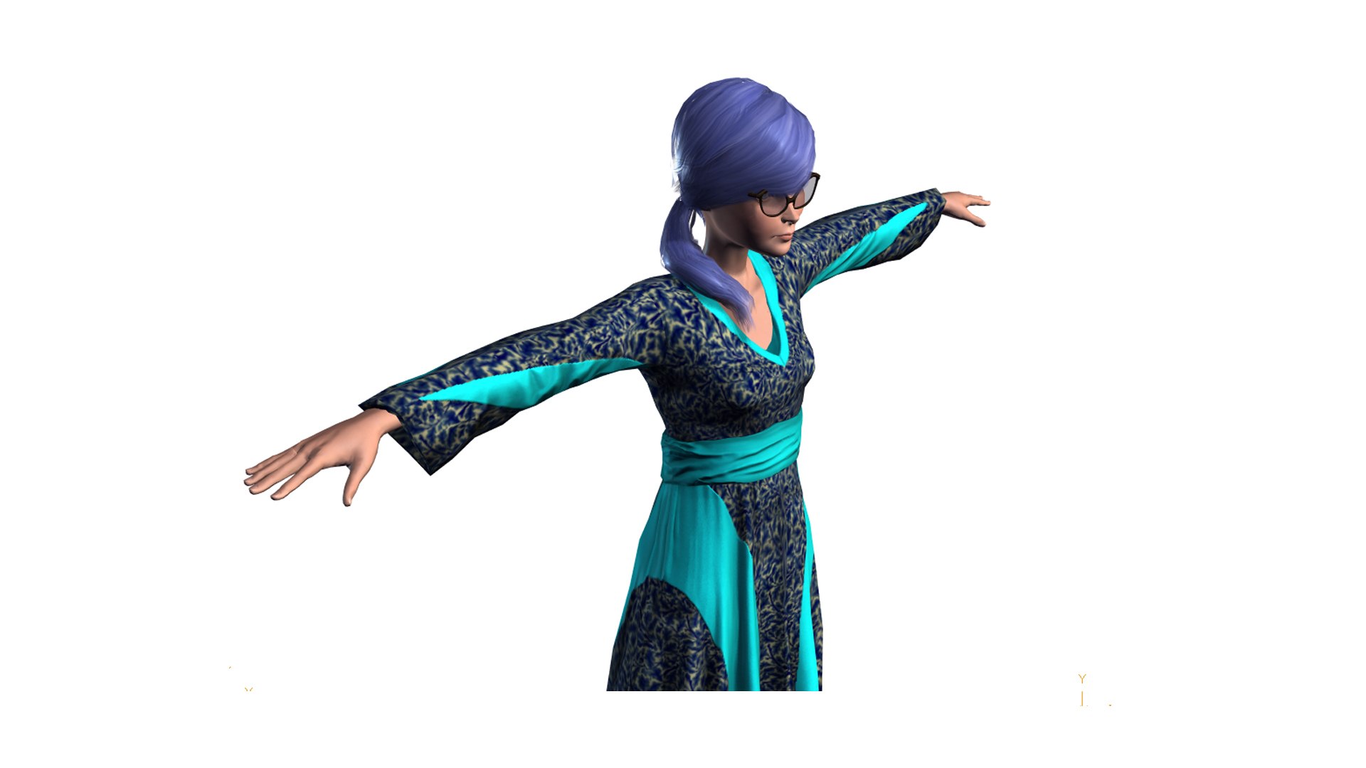 3D Model Woman With Glass - TurboSquid 1902325