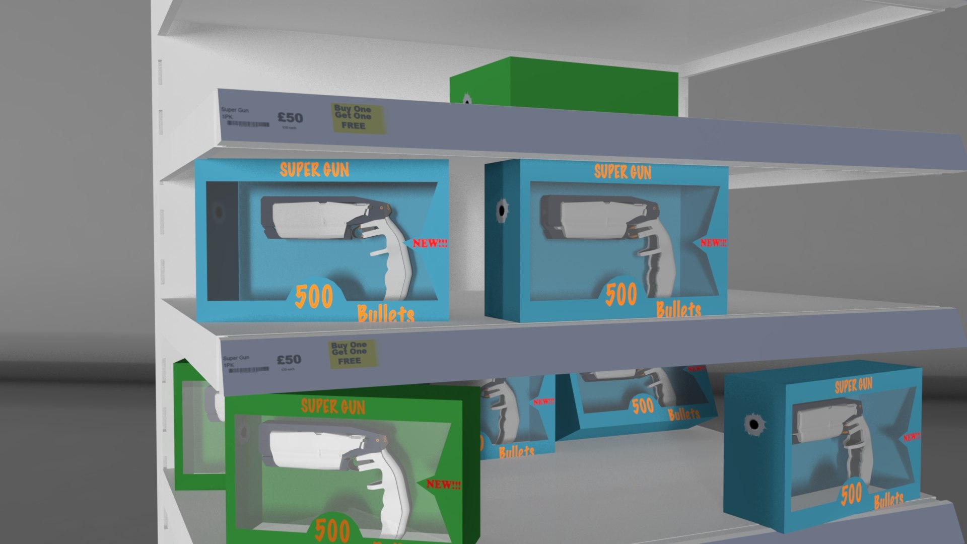 Toy Gun Shop 3D Model - TurboSquid 1212723