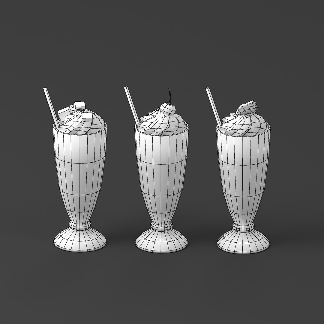 Milkshake 3D model - TurboSquid 1439911
