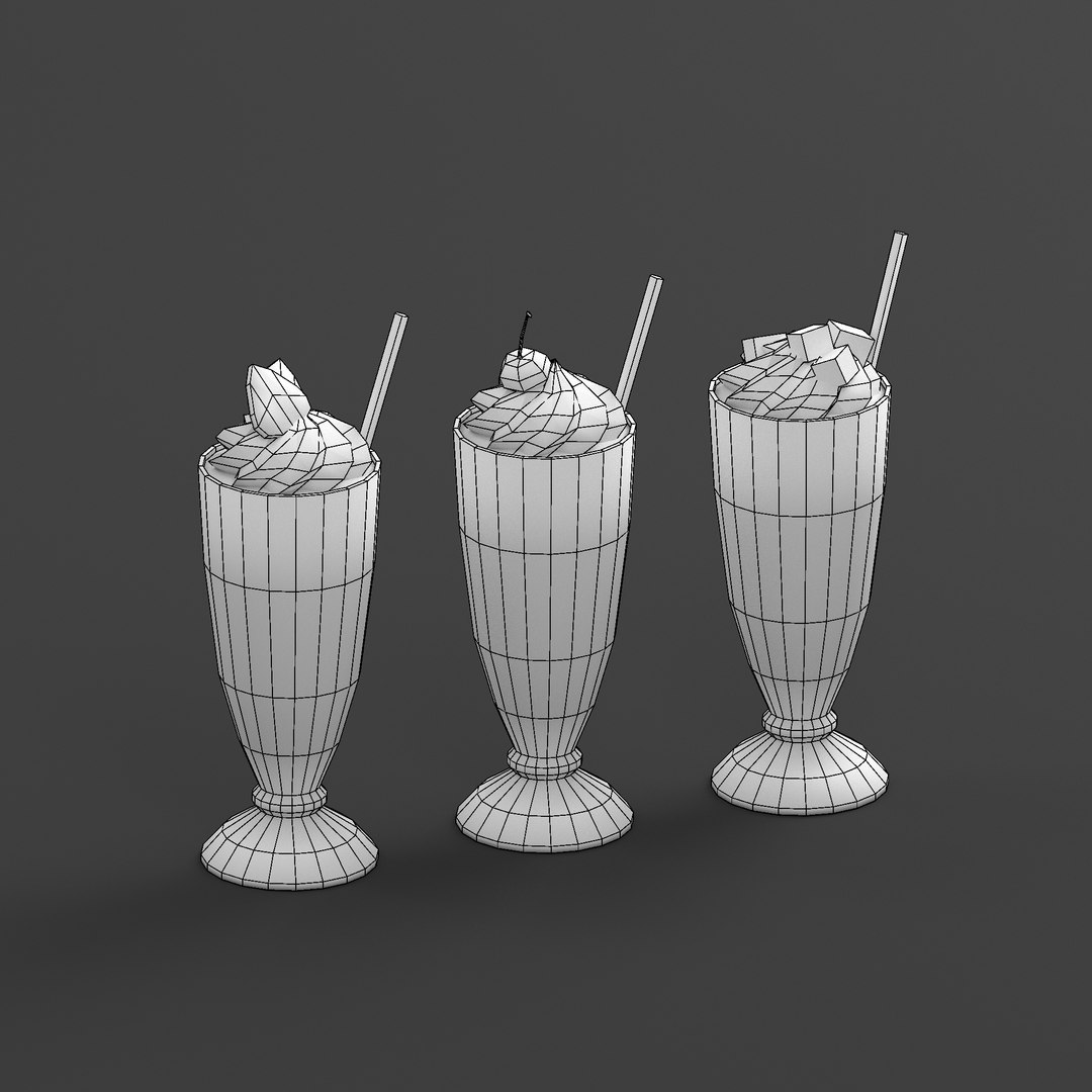 Milkshake 3D model - TurboSquid 1439911