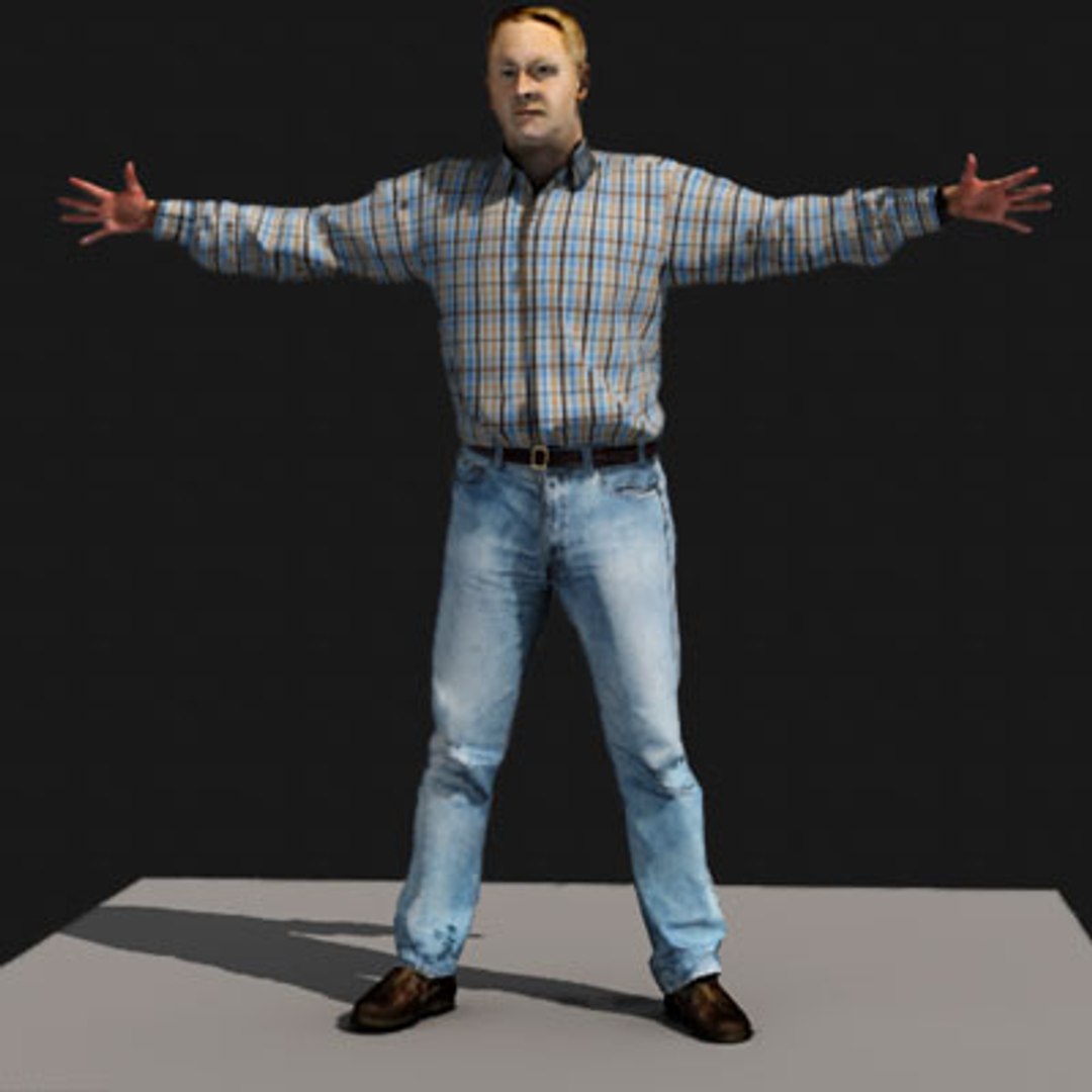 John Realistic Male Body Scan 3d Model