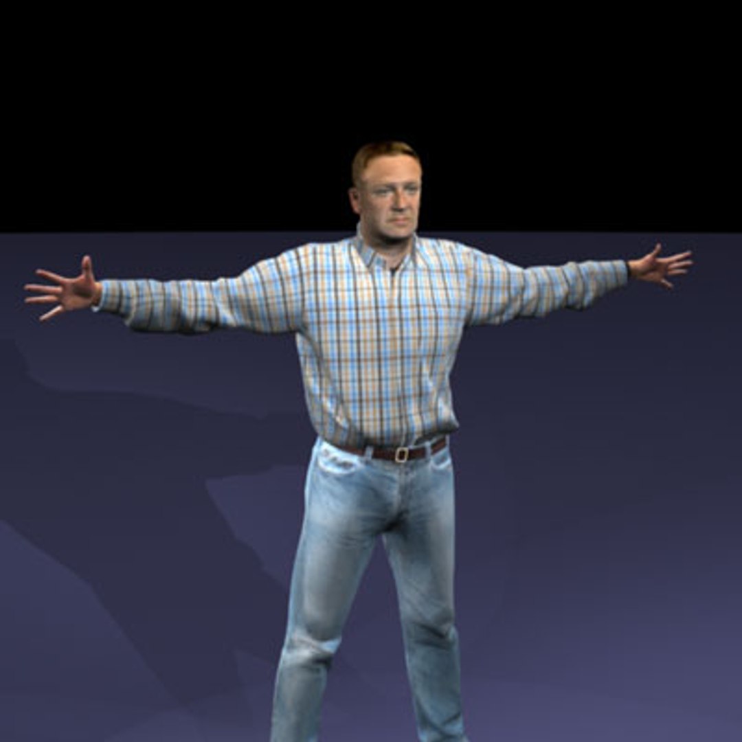 John Realistic Male Body Scan 3d Model