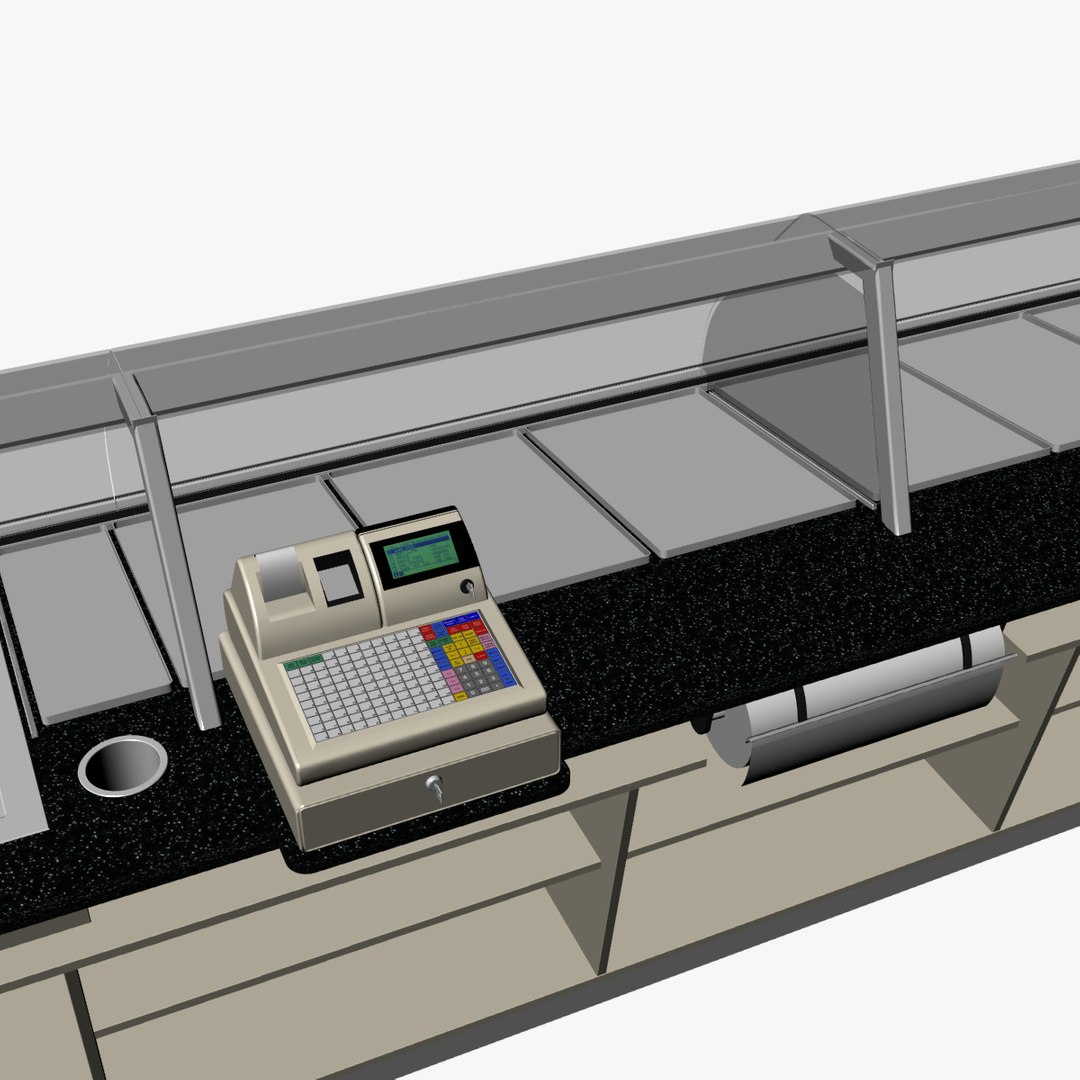 3d Model Of Bakery Counter 1