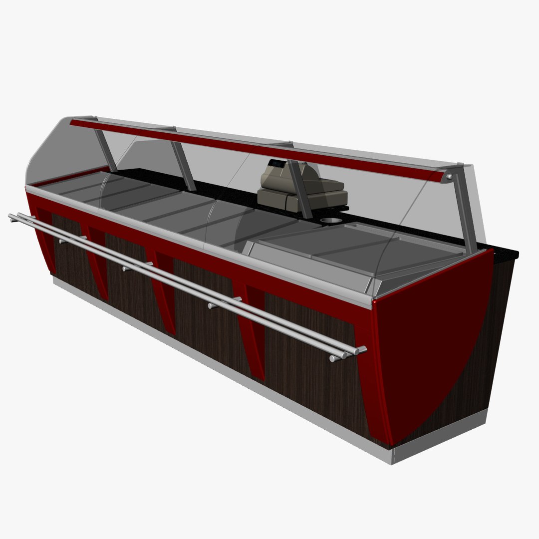 3d Model Of Bakery Counter 1