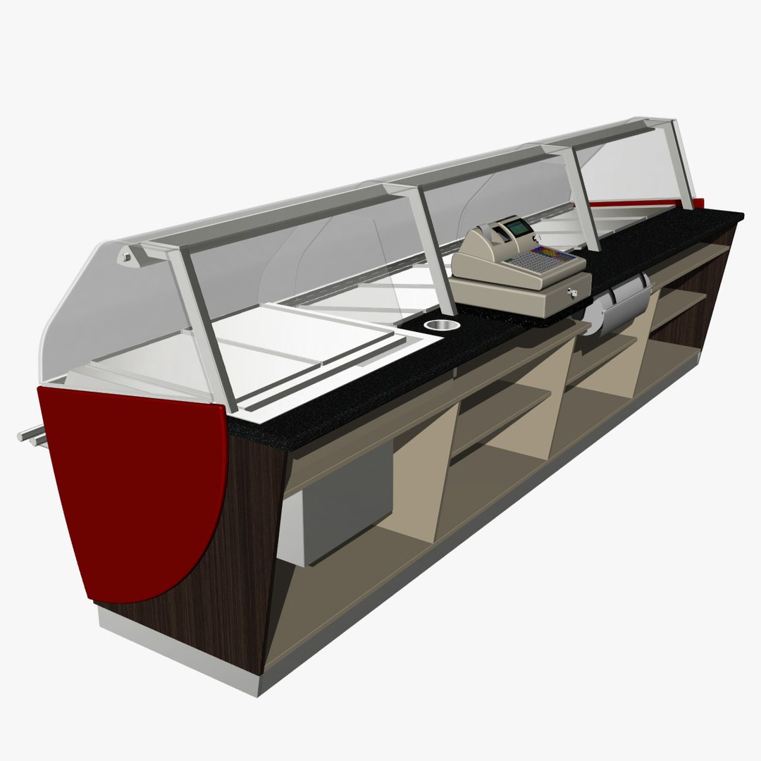 3d Model Of Bakery Counter 1