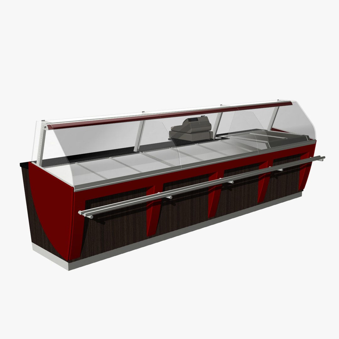 3d Model Of Bakery Counter 1